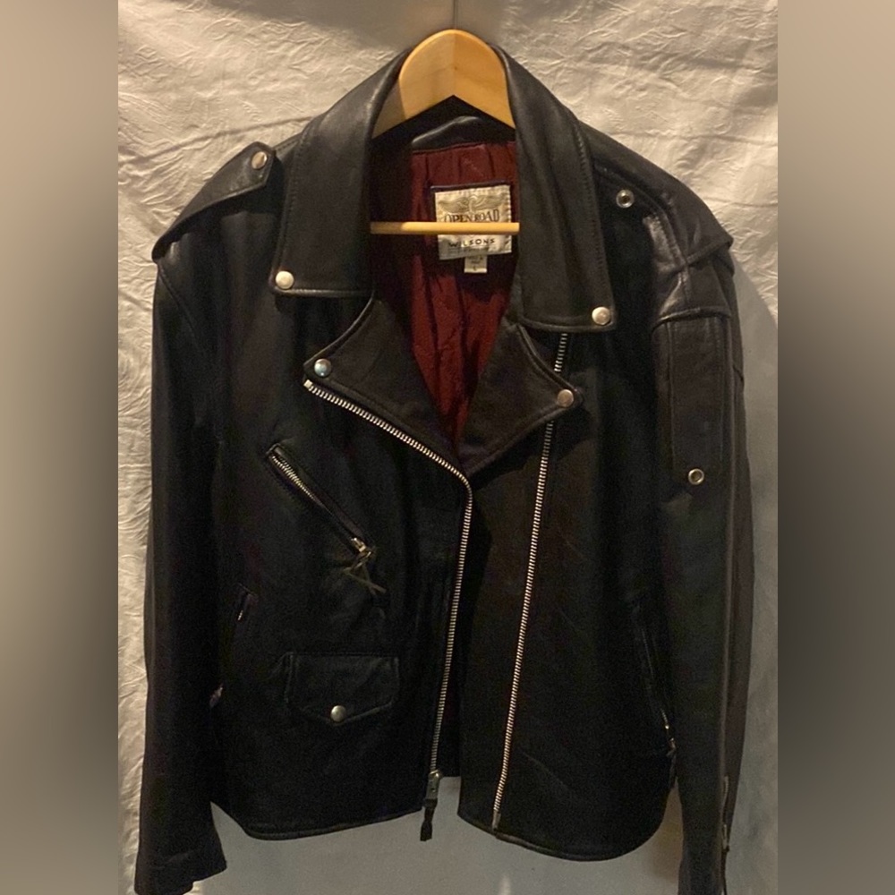 Wilson’s Leather Open Road Black Leather Bikers Jacke… - Gem